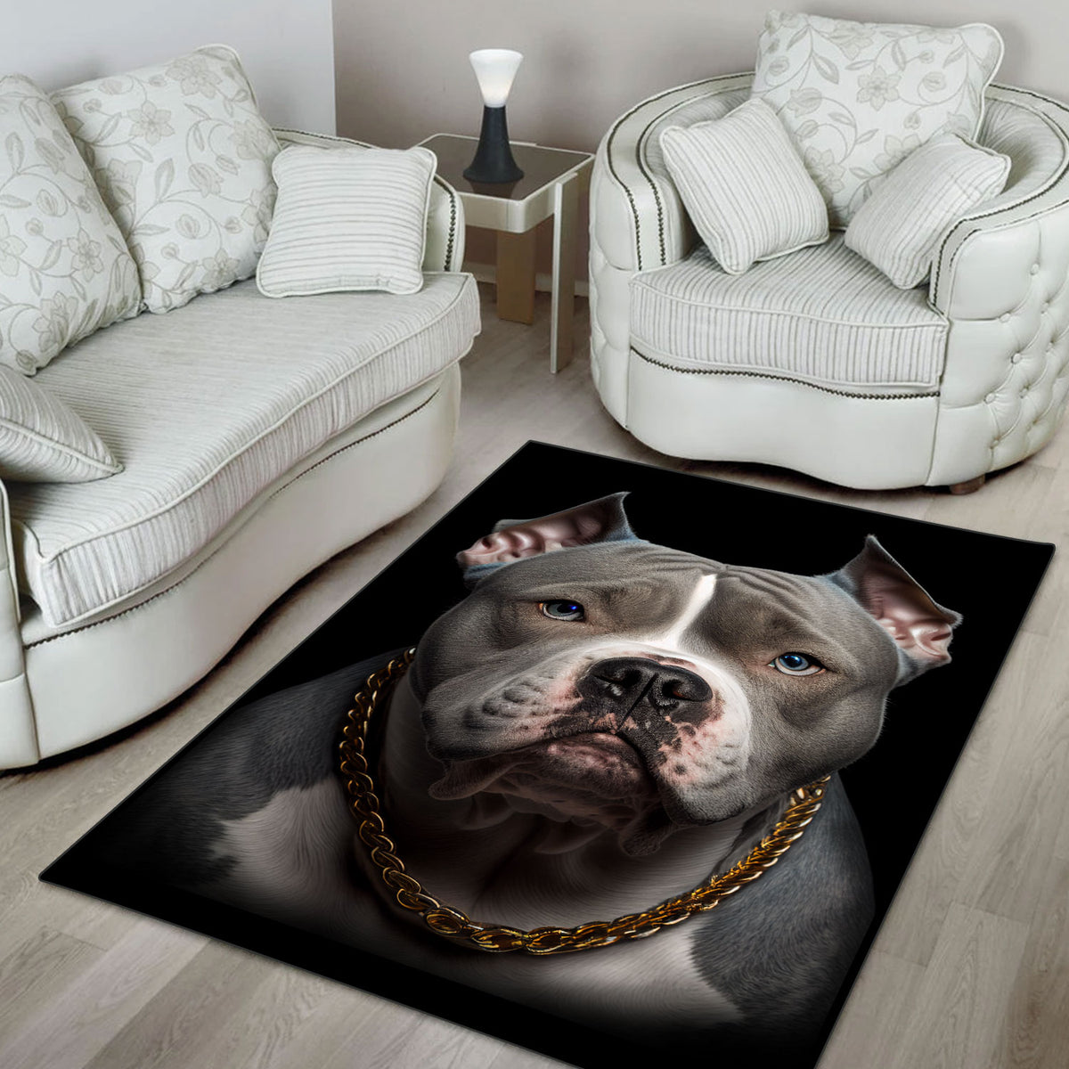 American Bully 3 3D Portrait Area Rug - Cordecar Store