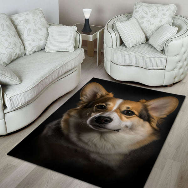 Pembroke Welsh Corgi 3D Portrait Area Rug - Cordecar Store