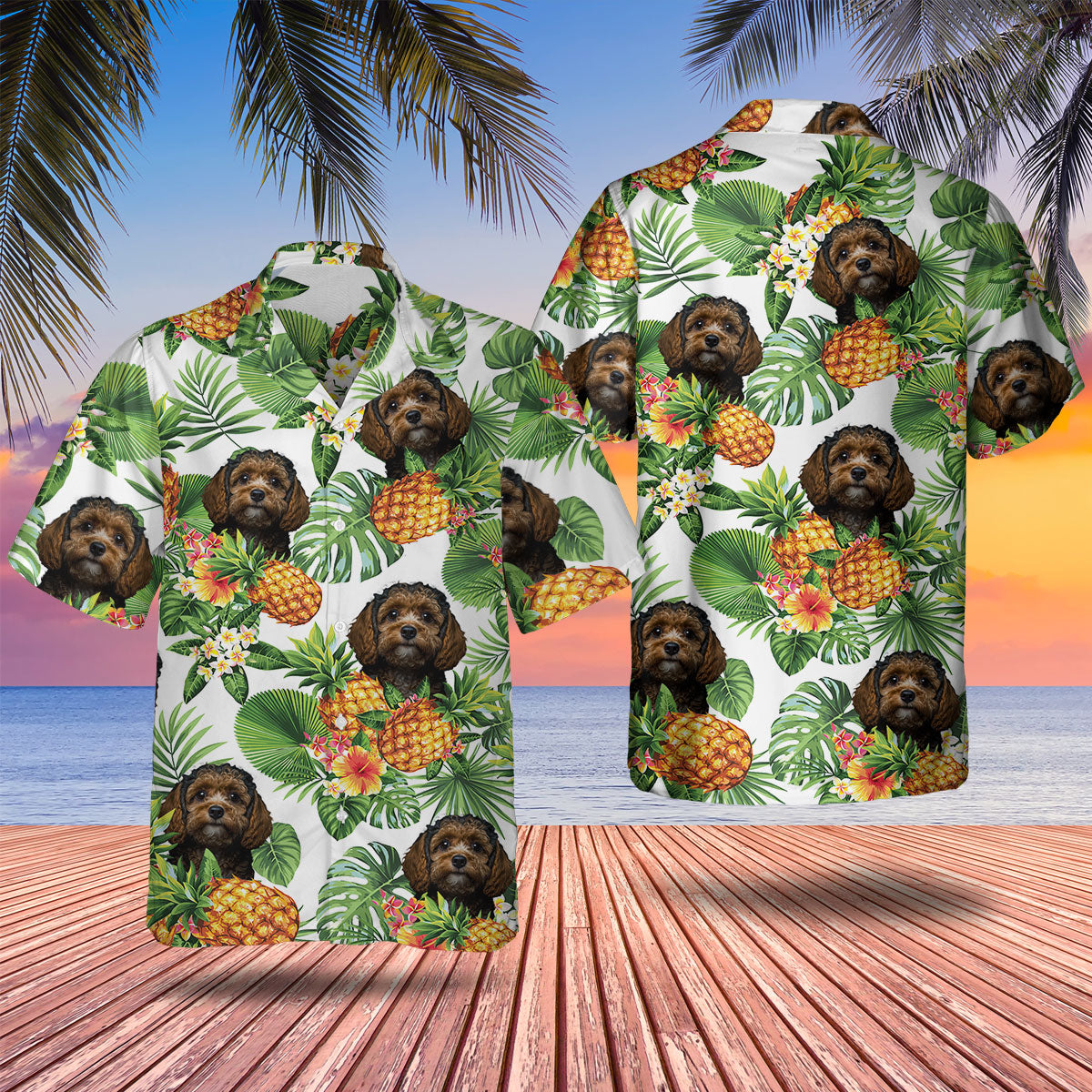 Cavapoo AI - Tropical Pattern Hawaiian Shirt - Cordecar Store