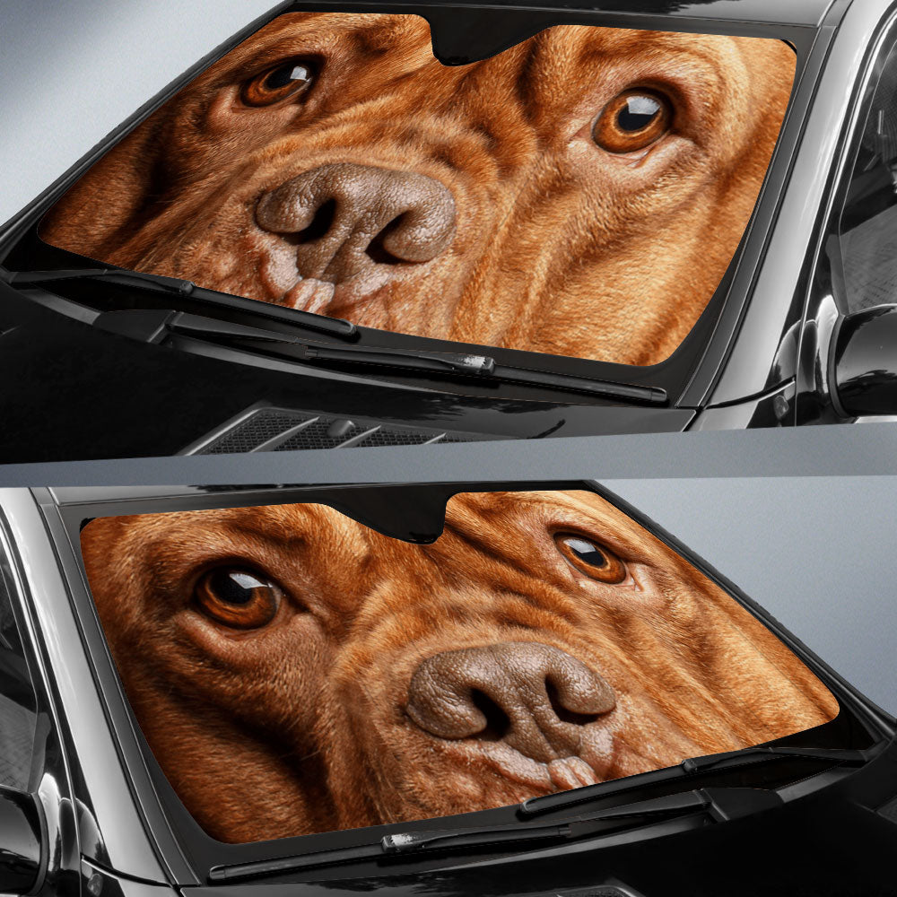 Dogue de Bordeaux Eyes Car Sun Shade 94 - Cordecar Store